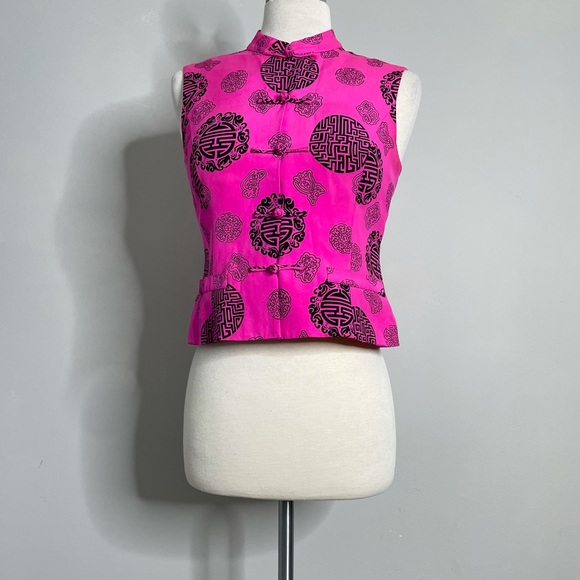 Jackets & Coats | Asian Silk Mandarin Collar Vest | Poshmark